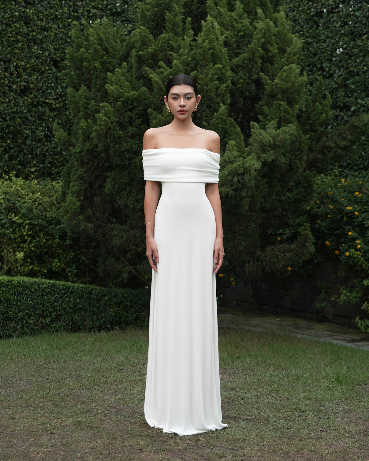 Charlotte dress - off the shoulder maxi – Bonita Rosabelle